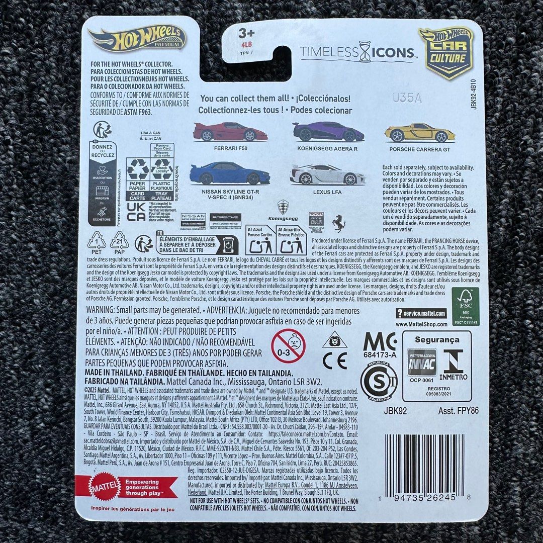 HOT WHEELS CAR CULTURE TIMELESS ICONS CHASE Nissan Skyline GT-R V-Spec ...