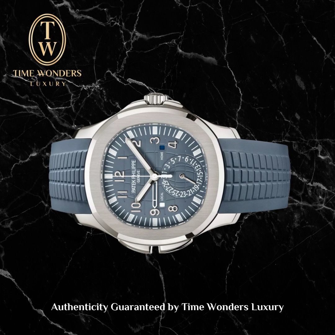 New Q3 2025 Patek Philippe Aquanaut Travel Time White Gold Blue 5164G ...