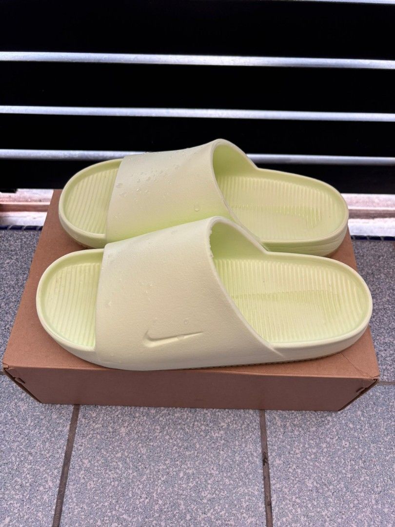 Nike Calm Slide - Volt, Men's Fashion, Footwear, Flipflops and Slides ...