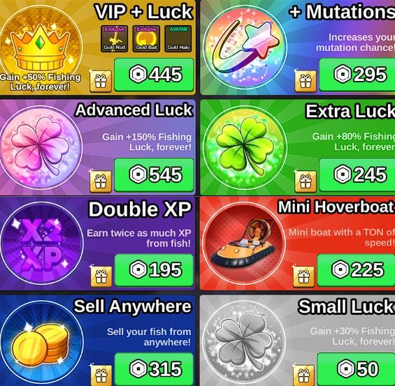 ROBLOX - FISH IT / GAMEPASS / GAME GIFTING / SERVER LUCK / HYPER BOAT ...