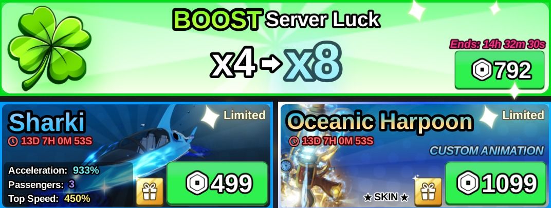 ROBLOX - FISH IT / GAMEPASS / GAME GIFTING / SERVER LUCK / HYPER BOAT ...