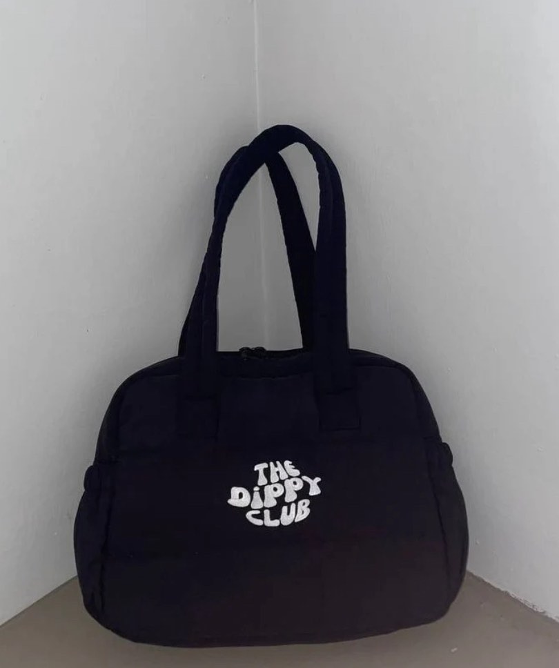 the dippy club classic cloud puffer tote v2 (black), Women's Fashion ...