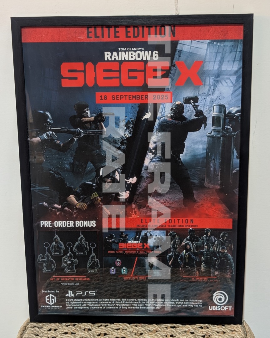 Tom Clancy's Rainbow Six Siege X Promo Poster, Hobbies & Toys ...