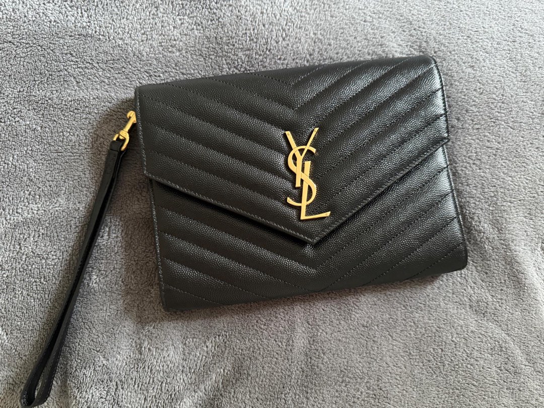 YSL Saint Laurent Clutch Bag, Luxury, Bags & Wallets on Carousell