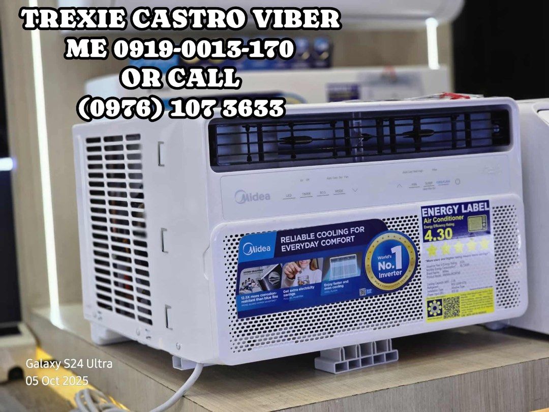 🟨 MIDEA COMPACT SIZE WINDOW TYPE INVERTER FULL DC / MIDEA USHAPED / U ...