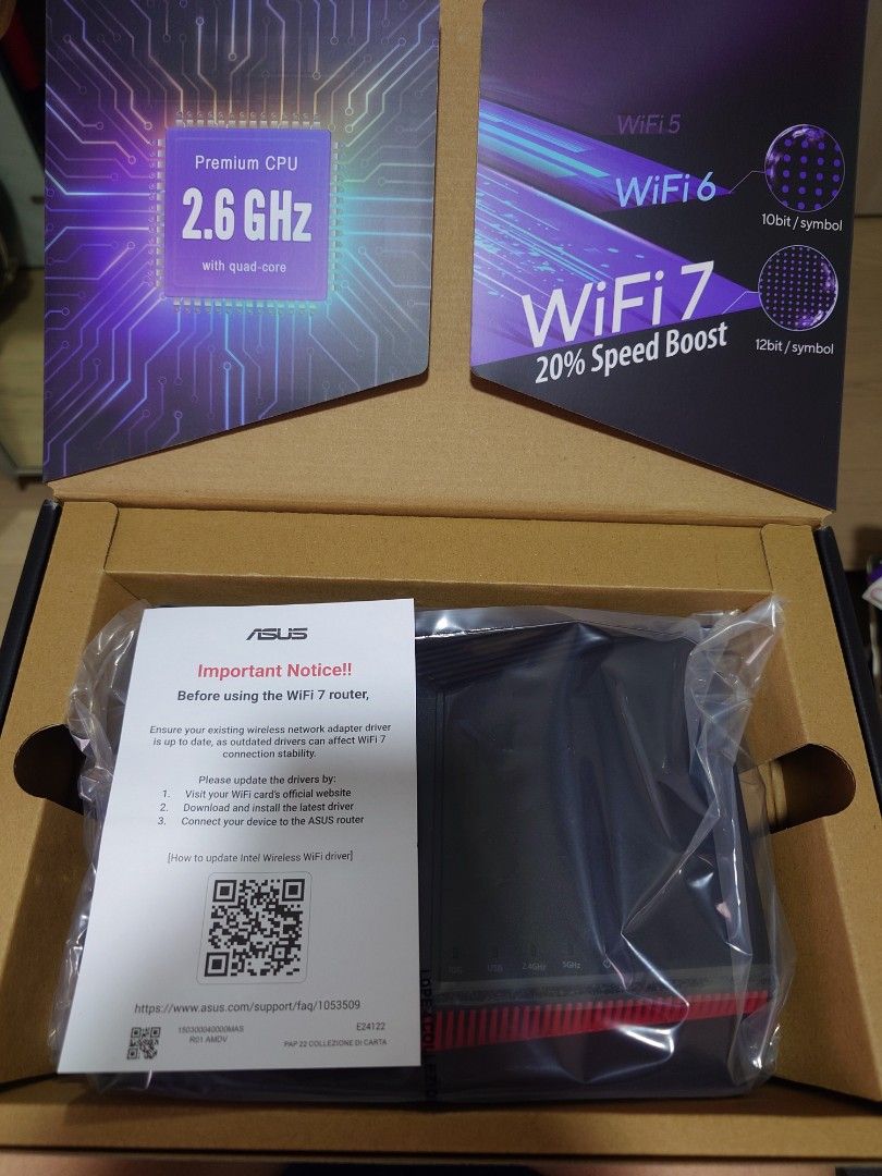 ASUS RT-BE86U BE6800 Dual-band WiFi 7 Router, Computers & Tech, Parts ...