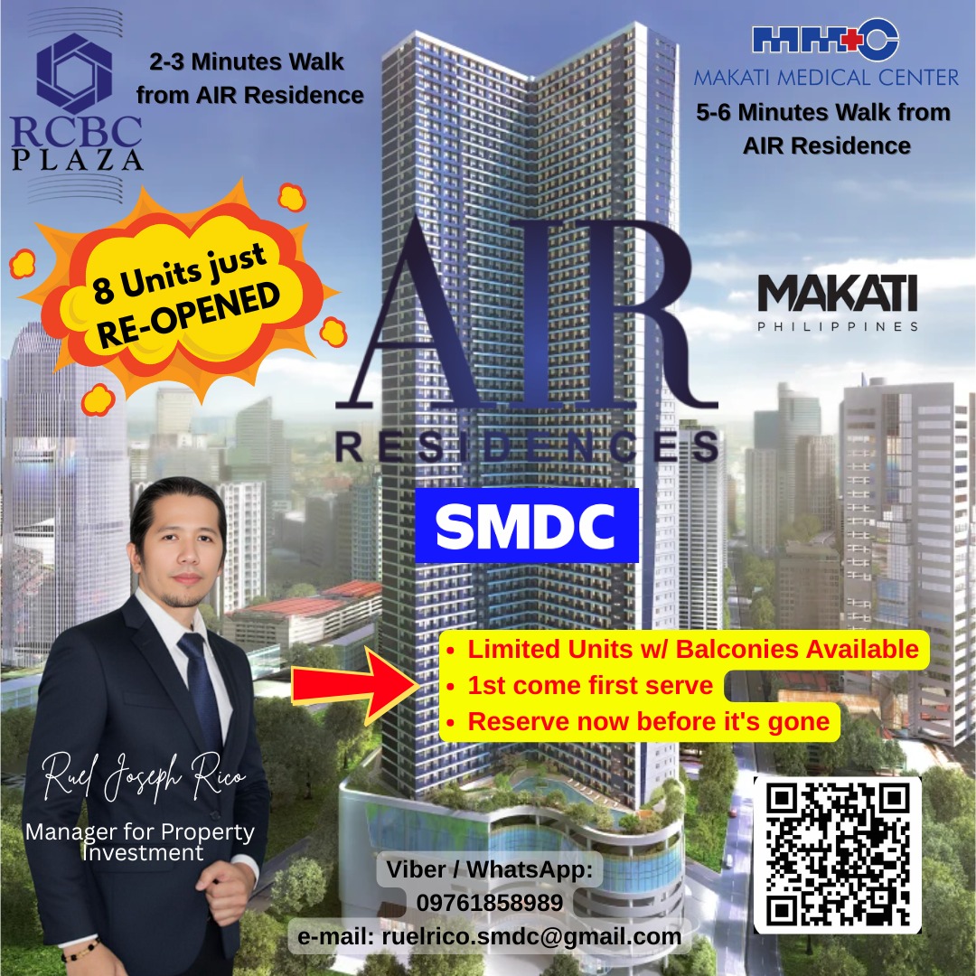 Back on the Market! Limited 8 Units at Air Residences, Makati CBD ...