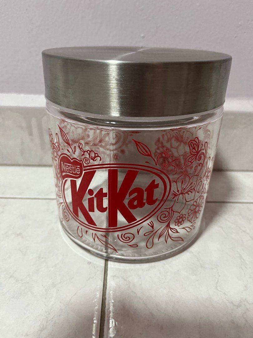 BN Glass Kit Kat Storage Container with lid, Furniture & Home Living ...