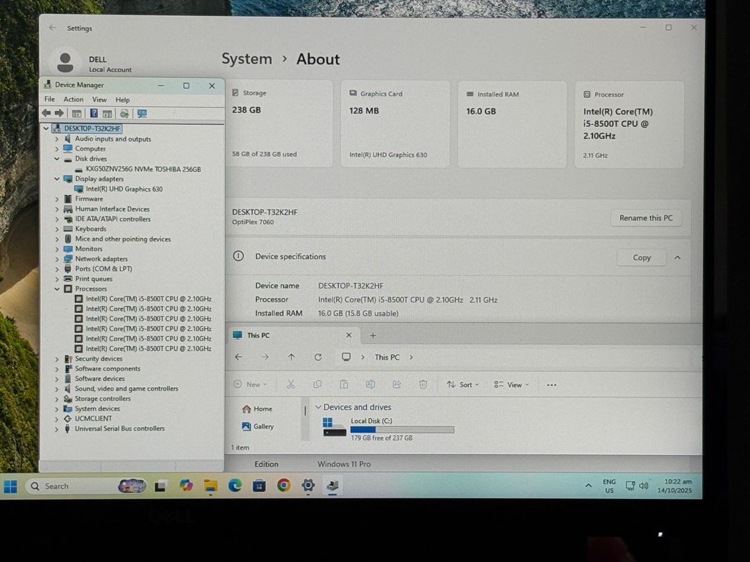 DELL OptiPlex Office Tiny Mini Workstation Desktop Computer PC CPU ...