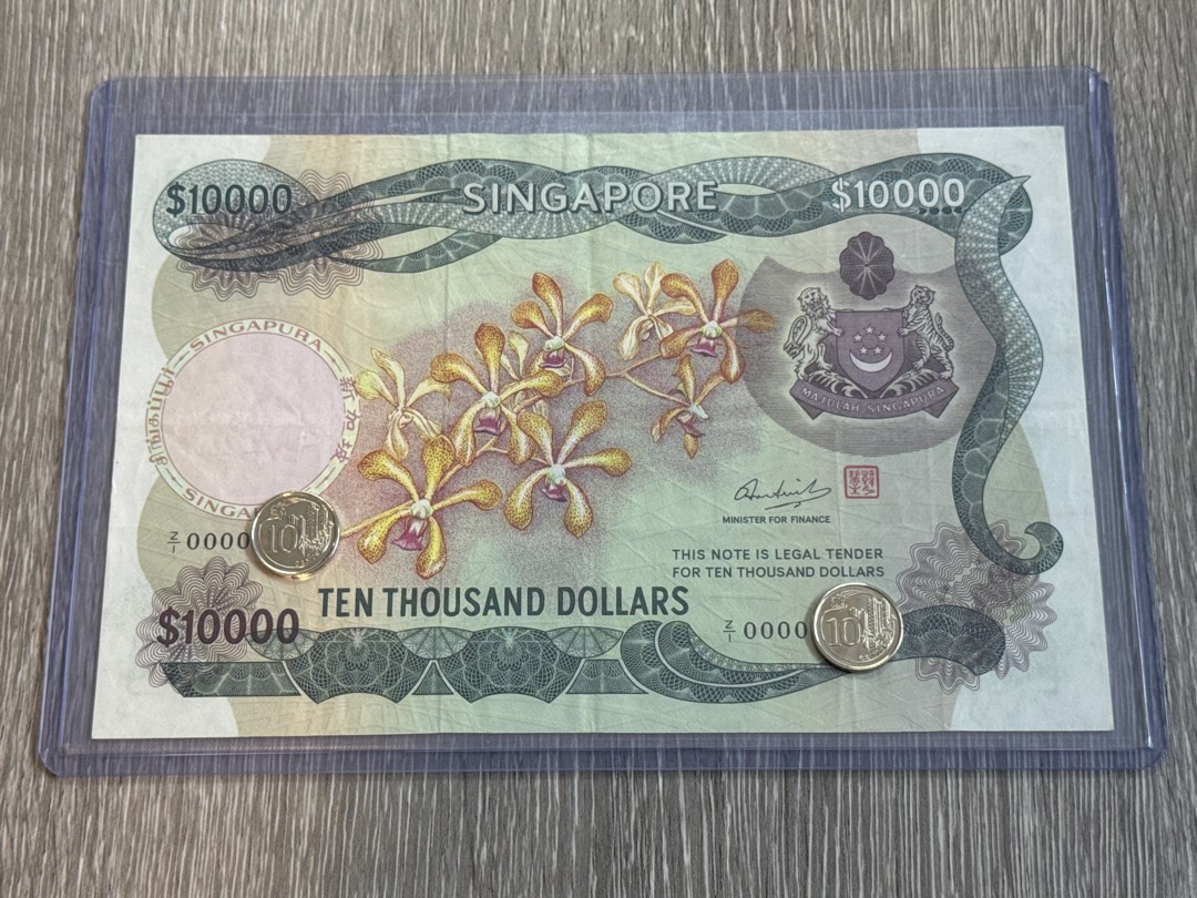 EXTREMELY RARE - 1967 Singapore $10000 ($10K) Orchid Series Replacement ...