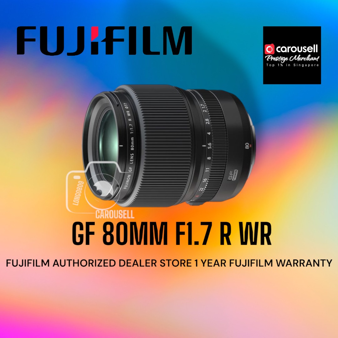 FUJI GF 80MM F1.7 R WR / FUJI GF 80MM/GF80MM, Photography, Lens & Kits ...