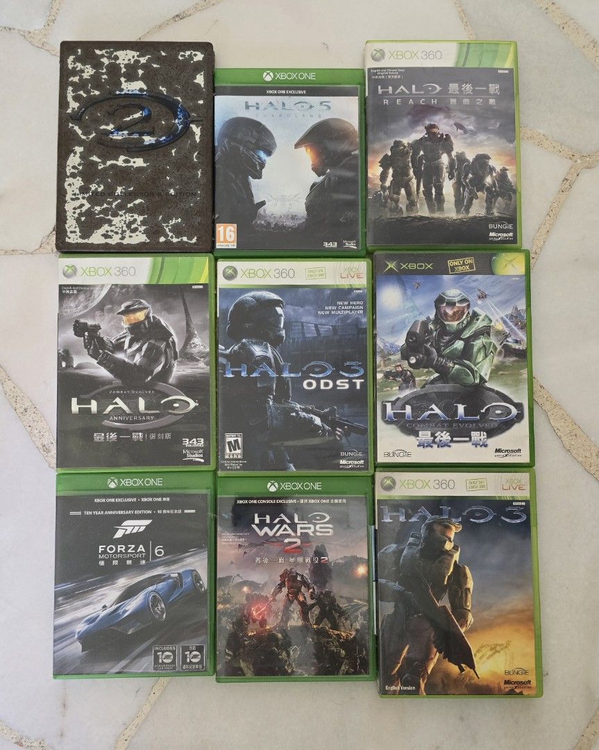 Halo Xbox Game Collection, Video Gaming, Video Games, Xbox on Carousell