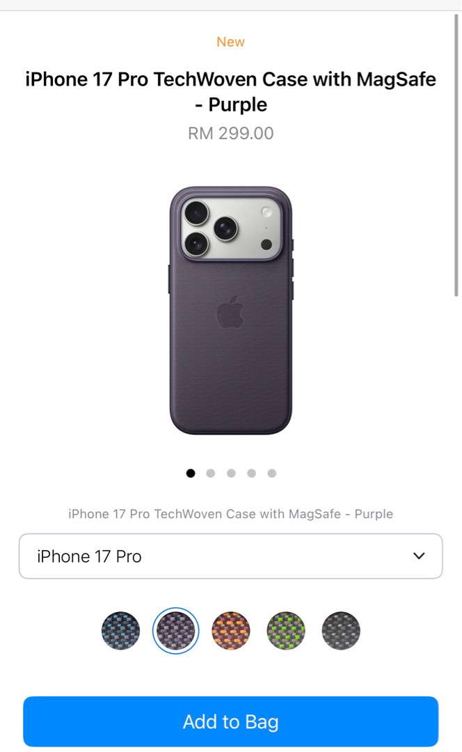 iPhone 17 Pro TechWoven Case with MagSafe - Purple, Mobile Phones ...