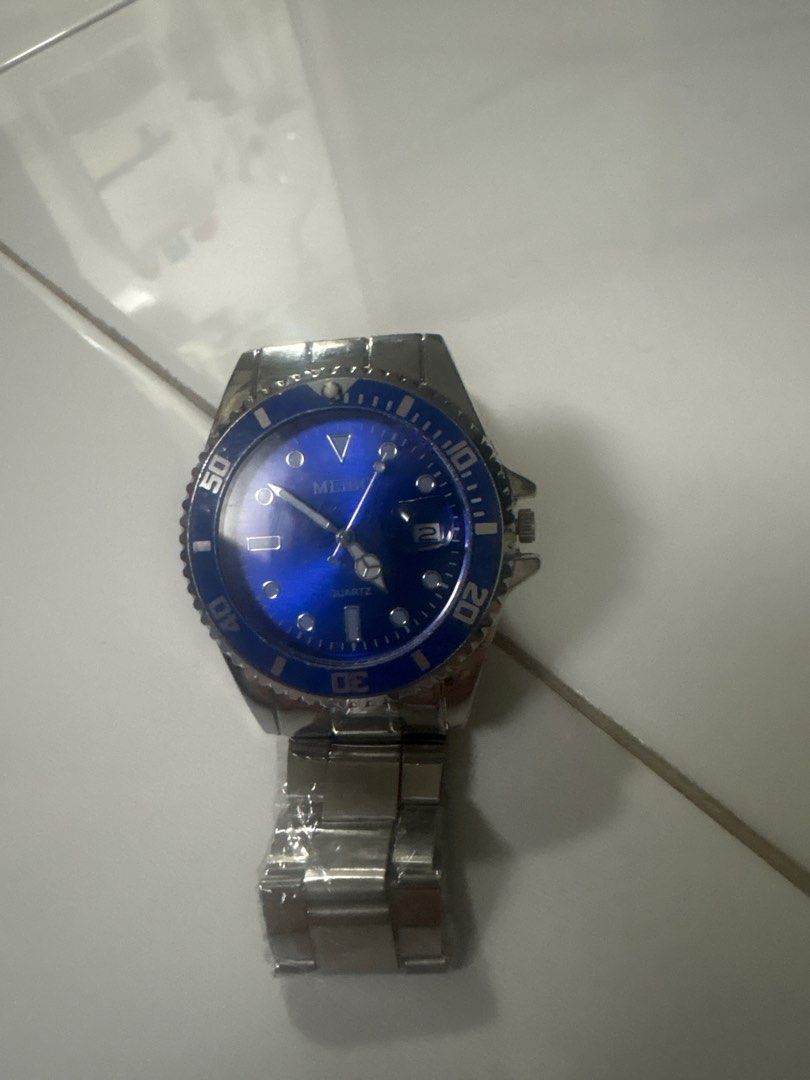 Meibo Quartz Watch with Blue Dial, Men's Fashion, Watches & Accessories ...