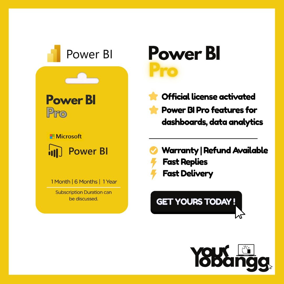 Power BI Premium Microsoft Analytics Big Data Visuals 1 YR Plan on ...