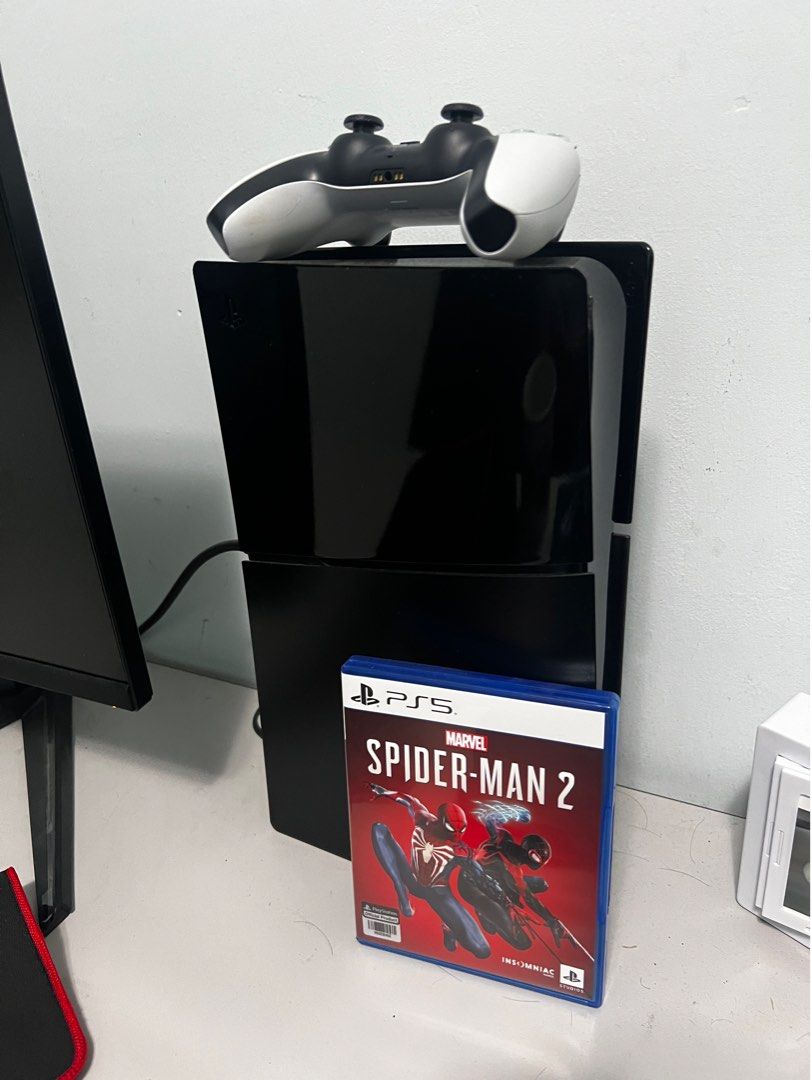 PS5 Slim Disc 1 TB Warranty April 2026 Spiderman 2 Full Set, Video ...