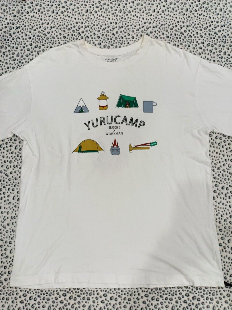 YuruCamp X Workman Season 3 Anime, Men's Fashion, Tops & Sets, Tshirts ...