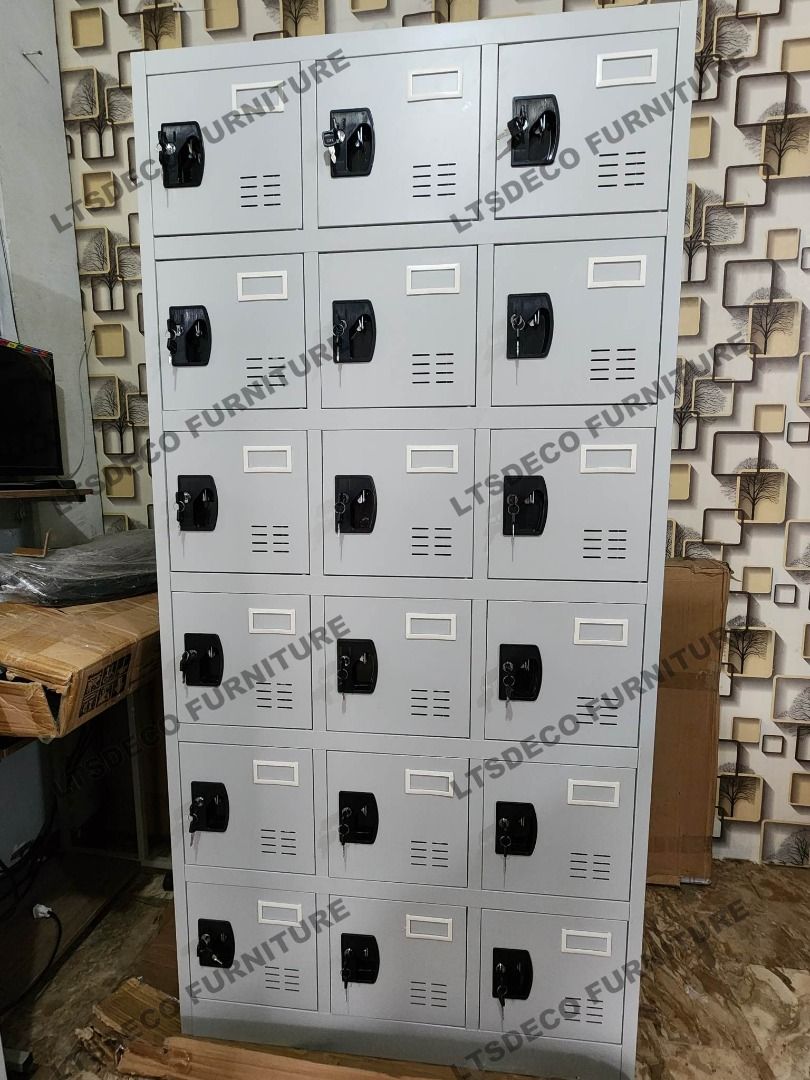 18 door steel locker office partitions, Furniture & Home Living, Office ...