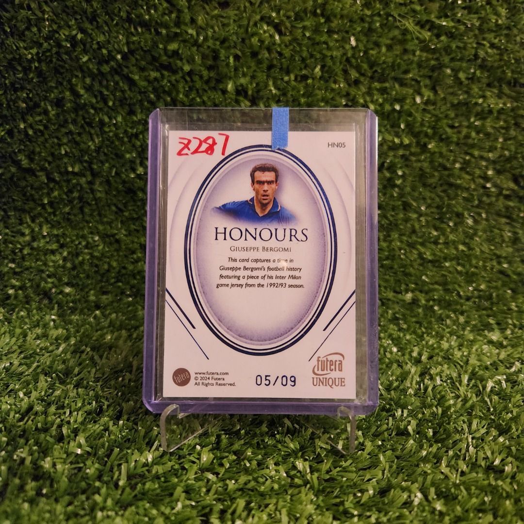 [PATCH] 2024 Futera Unique Giuseppe Bergomi Honours Game Worn Jersey ...