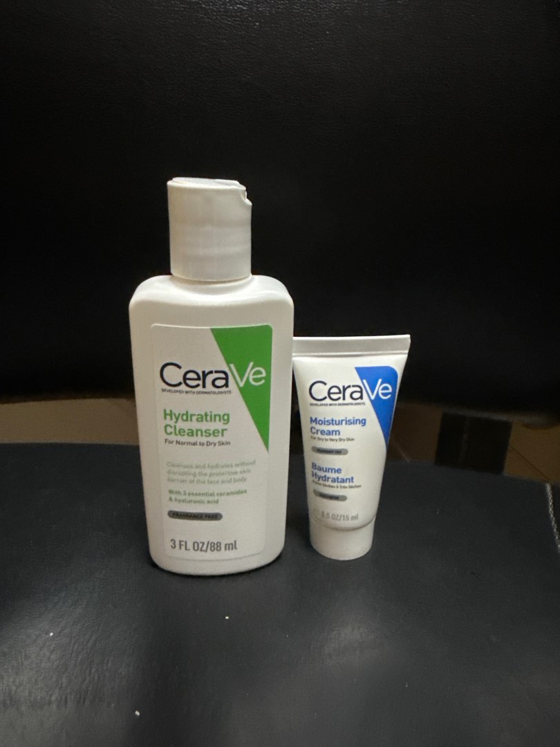 CeraVe Hydrating Cleanser & Moisturizing Cream Set, Beauty & Personal Care, Face, Face Care ...