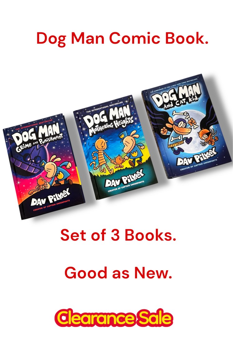Dog Man Comic Book - 3 Books, Hobbies & Toys, Books & Magazines, Comics ...