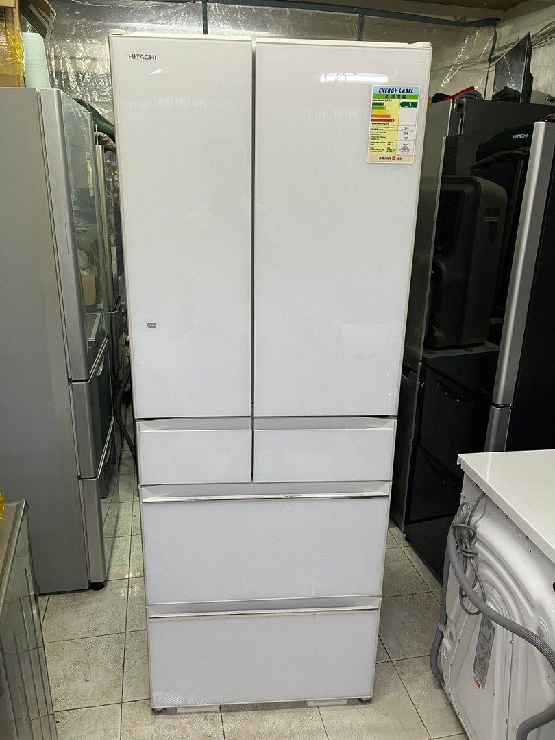 Sold out 新淨二手Hitachi 日立 R-HW610JH-XW 463公升 六門雪櫃 (晶鑽閃白) (包拆箱埋位 ...