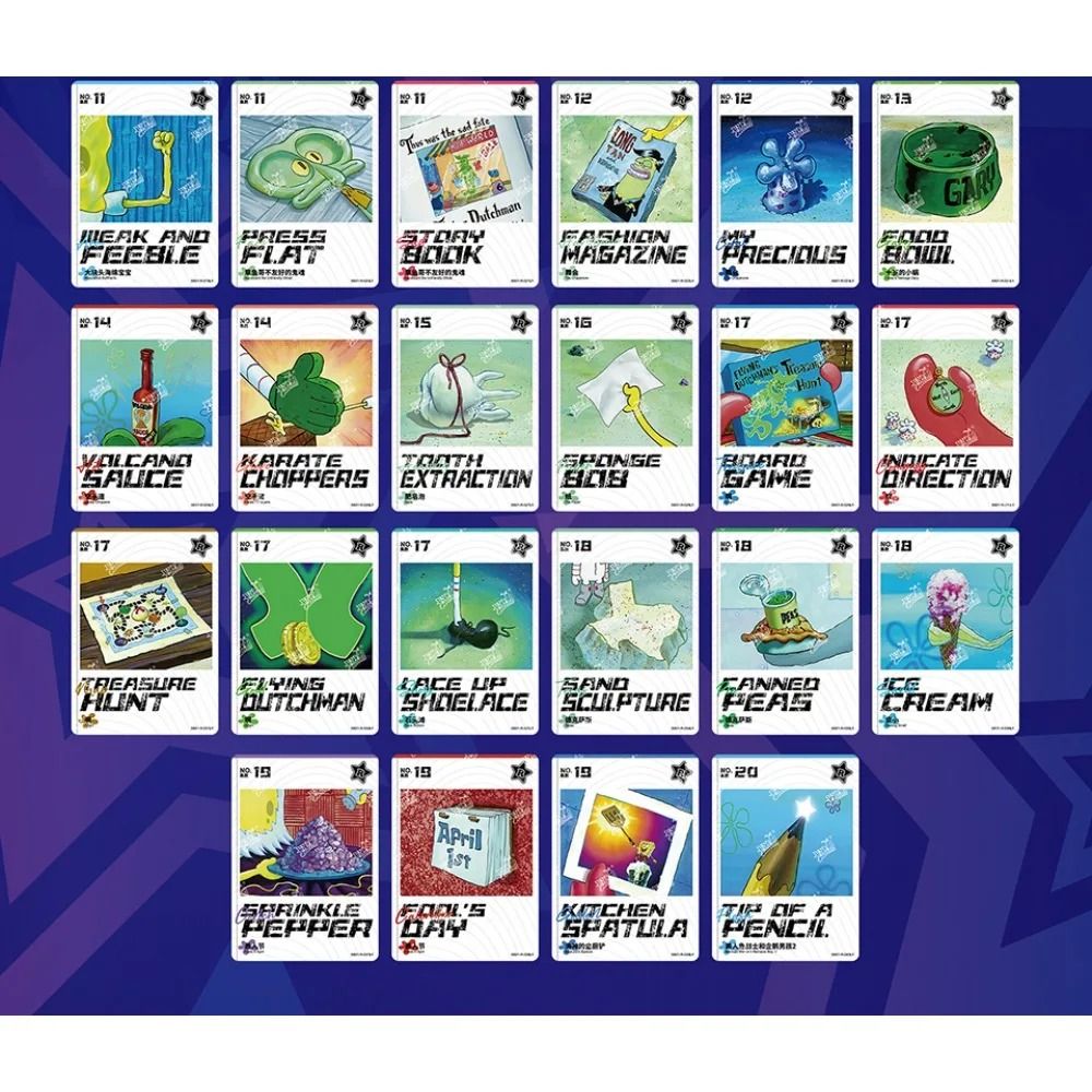 Kayou SpongeBob SquarePants Collection Card for Children Squidward ...