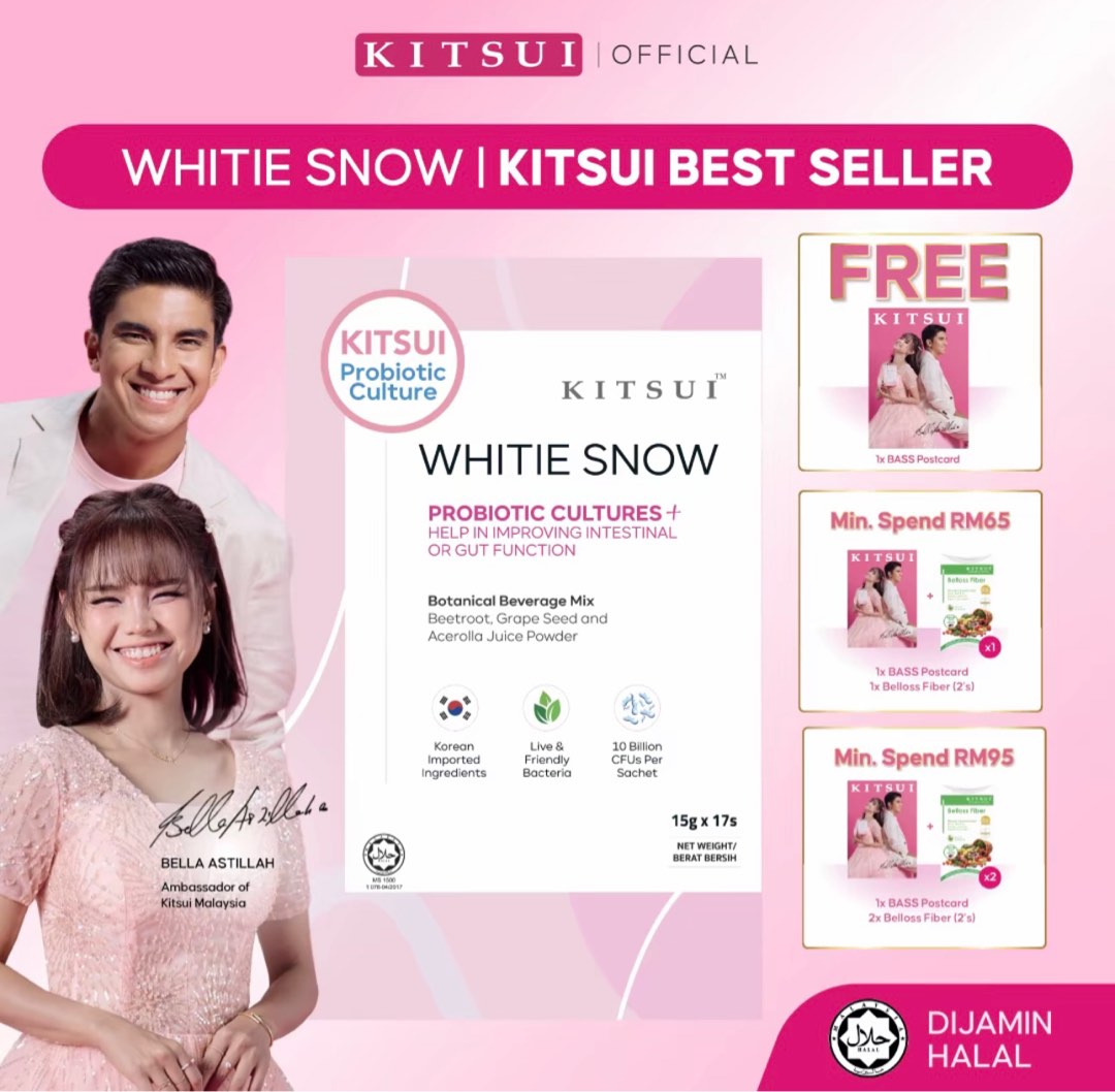 Kitsui Whitie Snow Probiotic Culture untuk 3 kotak, Health & Nutrition ...