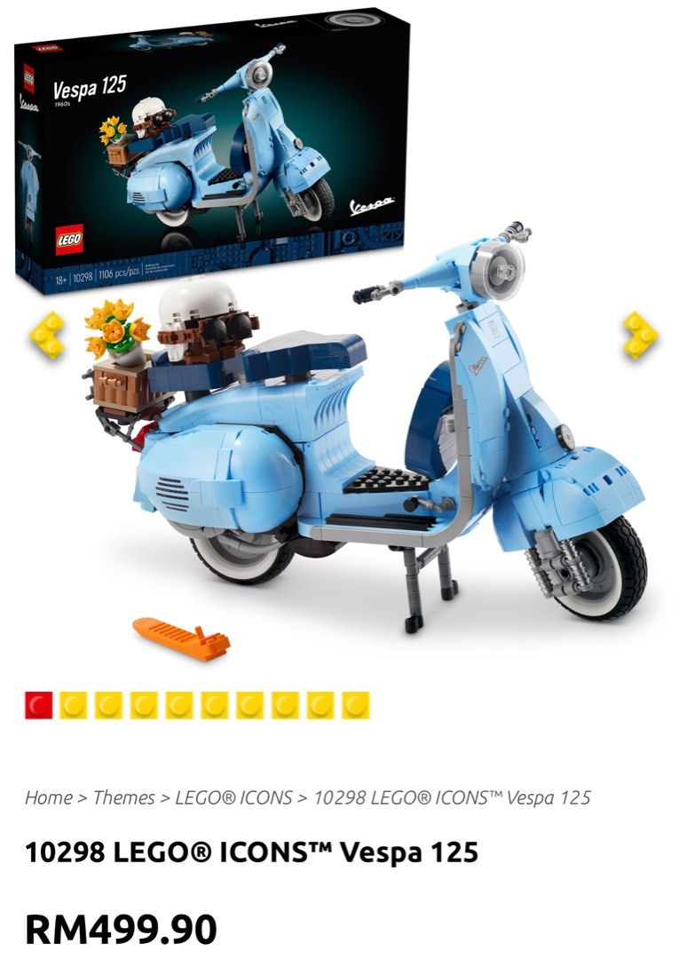 Lego 10298 Vespa 125 (retiring soon), Hobbies & Toys, Toys & Games on ...
