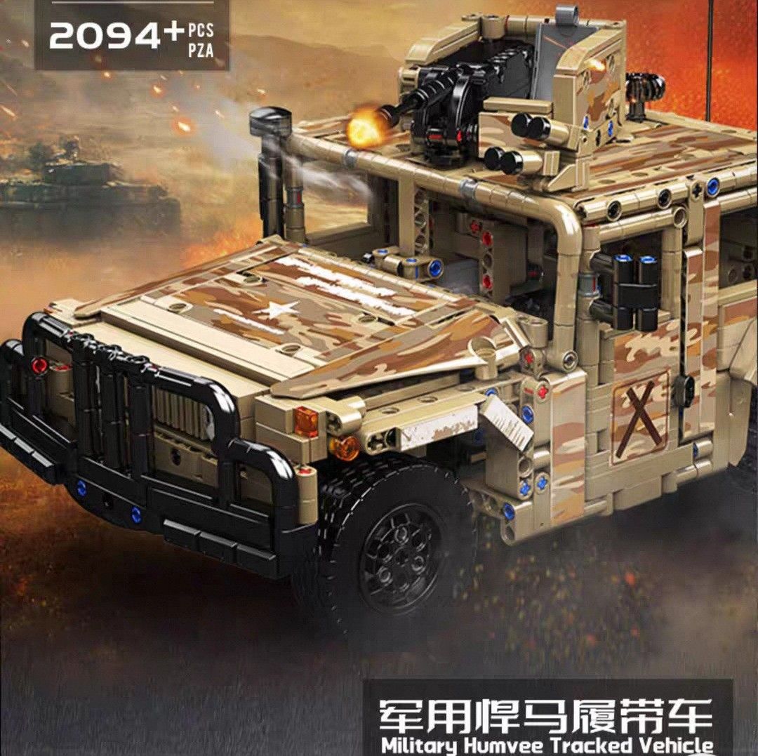 Lego compatible-Mould King 20047, Military Humvee Tracked Vehicle ...