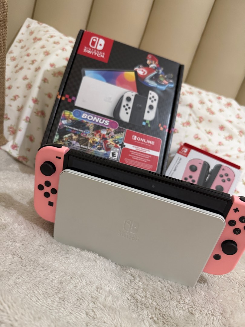 Nintendo Switch OLED Model - Pink Joy-Con, Video Gaming, Video Game ...