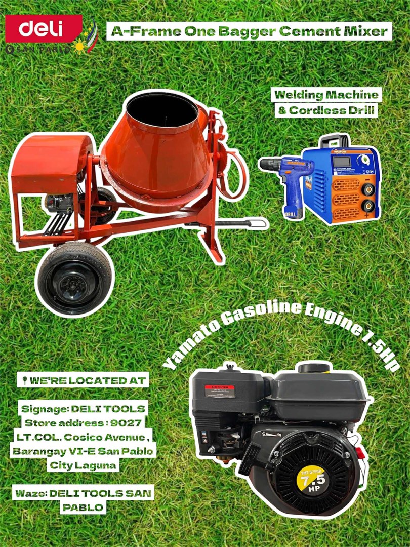 PREMIUM A-FRAME MIXER w/ YAMATO GAS ENGINE 7.5HP, Commercial ...