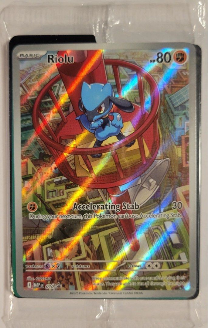 Riolu 010 promo (mega evolution), Hobbies & Toys, Toys & Games on Carousell