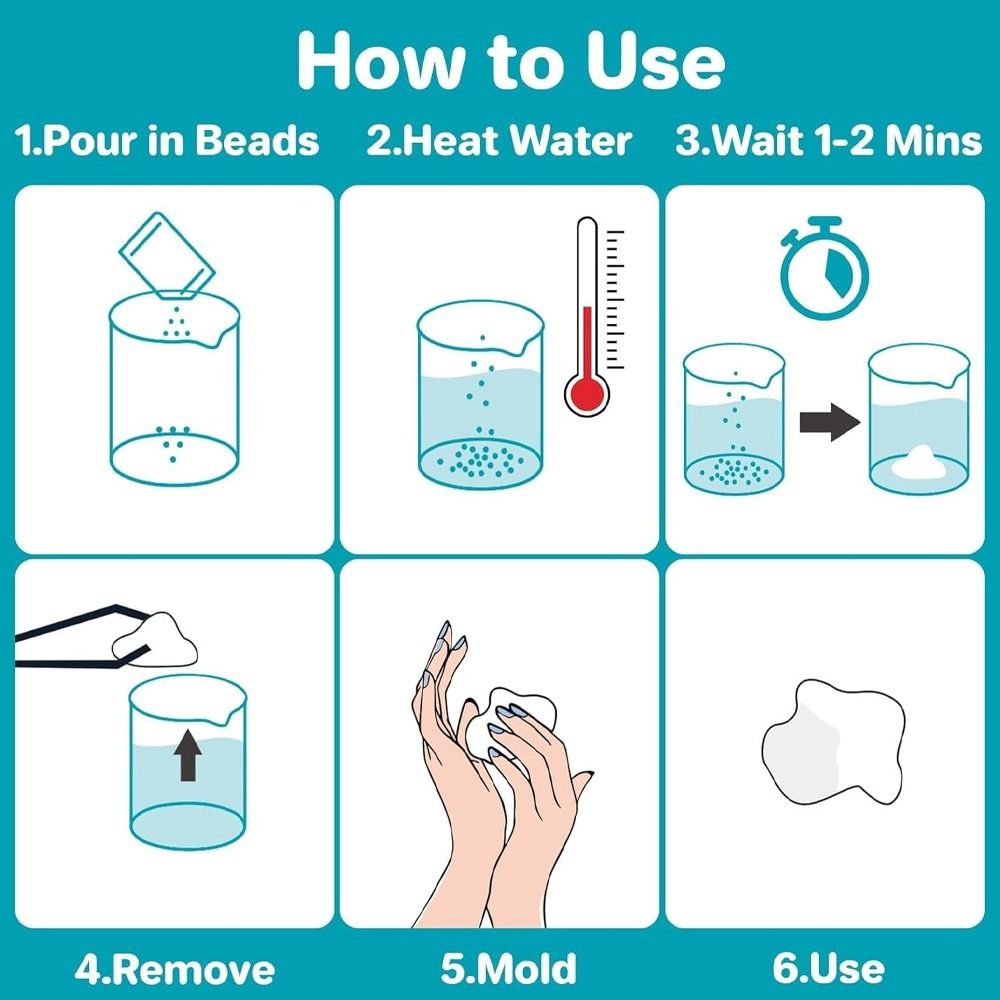 Thermoplastic Beads White & Transparent Reusable Moldable Melting ...