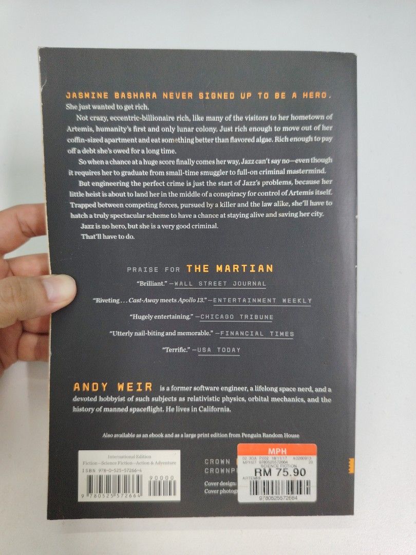 [Used] Artemis by Andy Weir (Sci-Fi / Thriller / Space / Crime ...