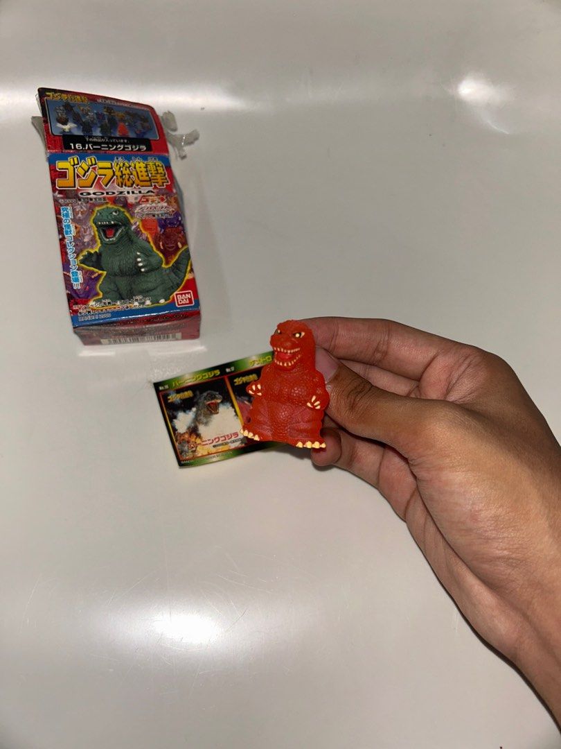 VINTAGE Bandai 2000 blind box Toy Godzilla Shoshingecki Finger Puppet ...