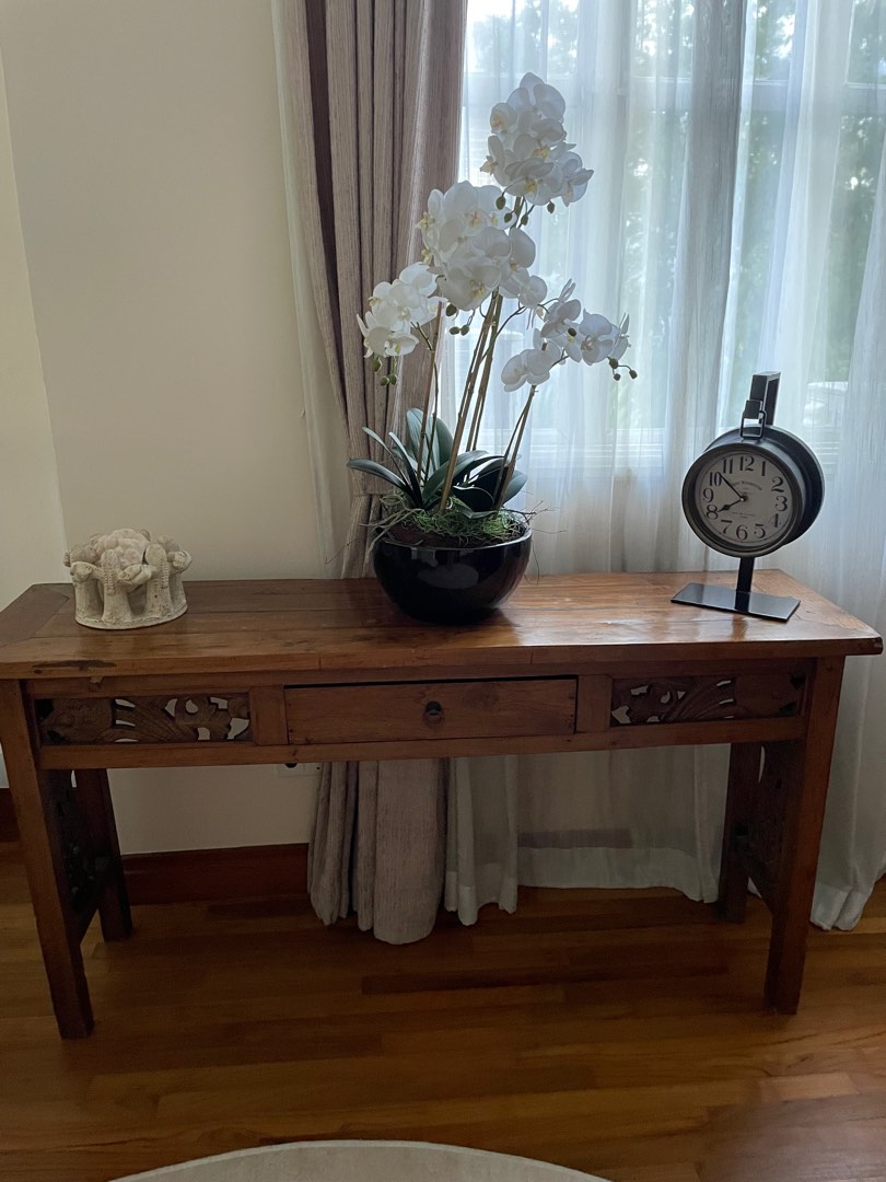 Wooden Console Table with Drawer 1.5 m long x 40cm deep x80cm high ...