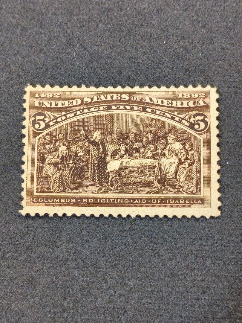 1892 US Columbus Stamp - 5 Cents, Hobbies & Toys, Memorabilia ...