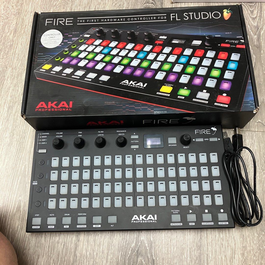 Akai Fire Grid Midi Controller for FL Studio, Hobbies & Toys, Music ...