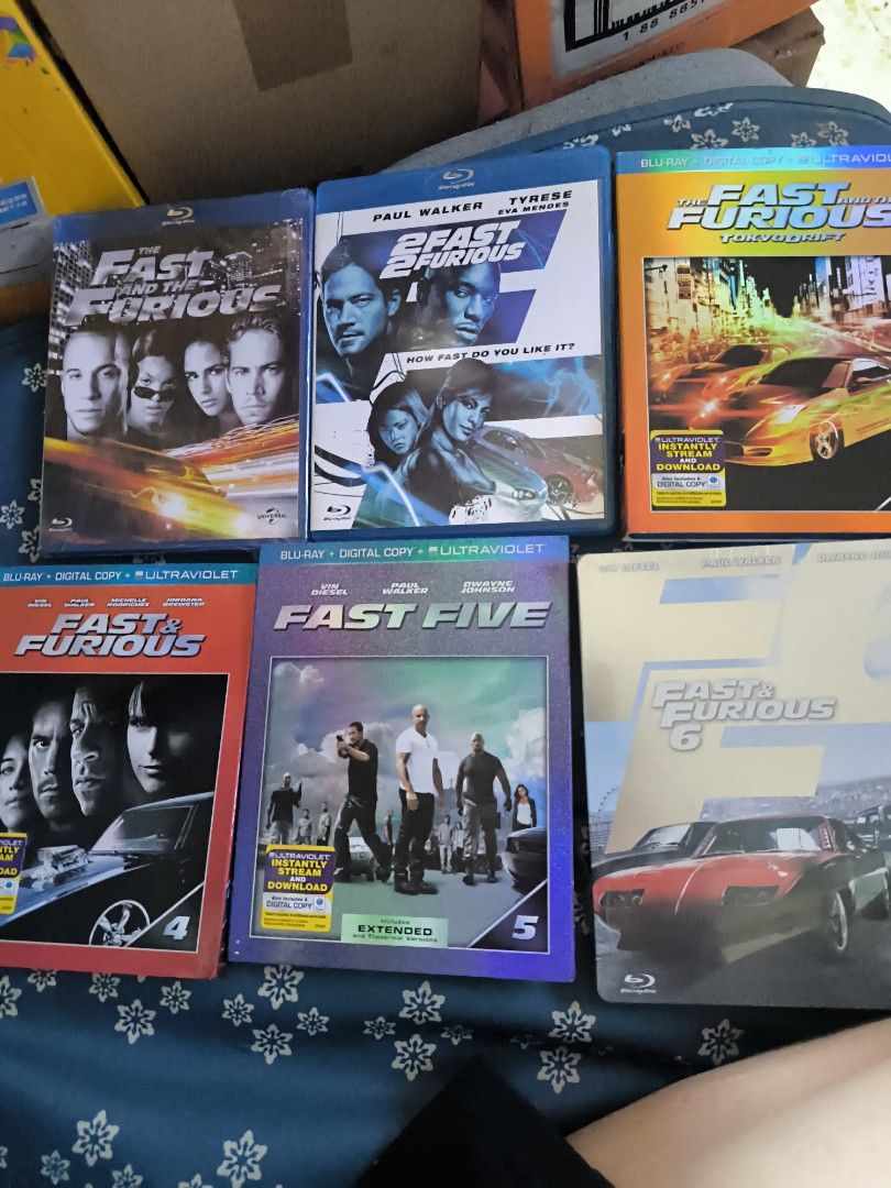 Fast & Furious Blu-ray Movie Collection 1 to 6, Hobbies & Toys, Music ...