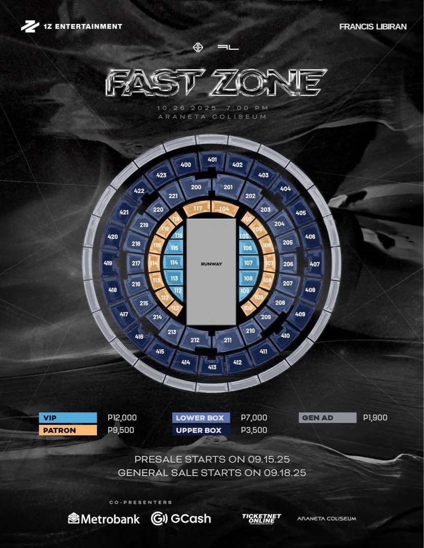 Fast Zone Concert Tickets - Araneta Coliseum (Ticket reservation ...
