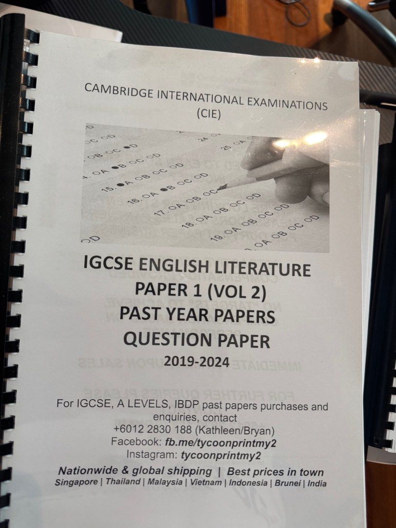 IGCSE English Literature past papers, Hobbies & Toys, Books & Magazines ...