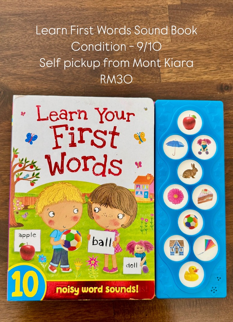 Learn Your First Words Sound Book, Hobbies & Toys, Books & Magazines ...