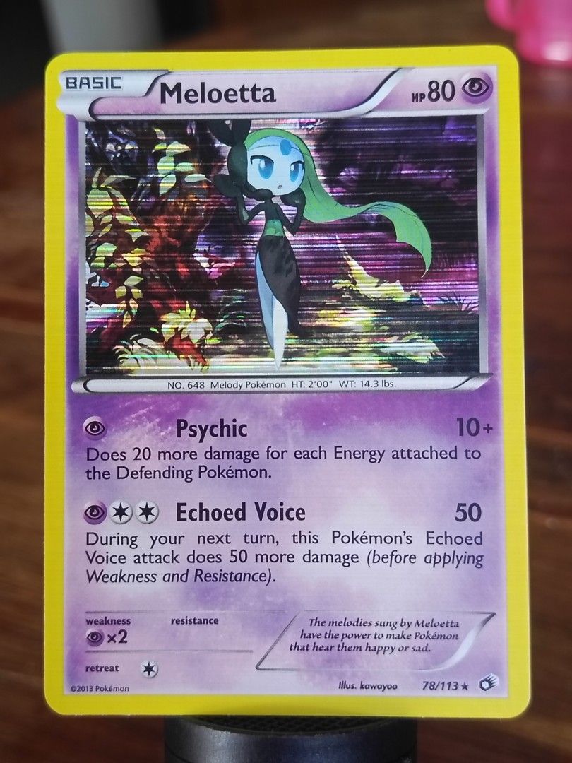 Pokemon TCG Card - Meloetta - 78/113 HR, Hobbies & Toys, Toys & Games ...