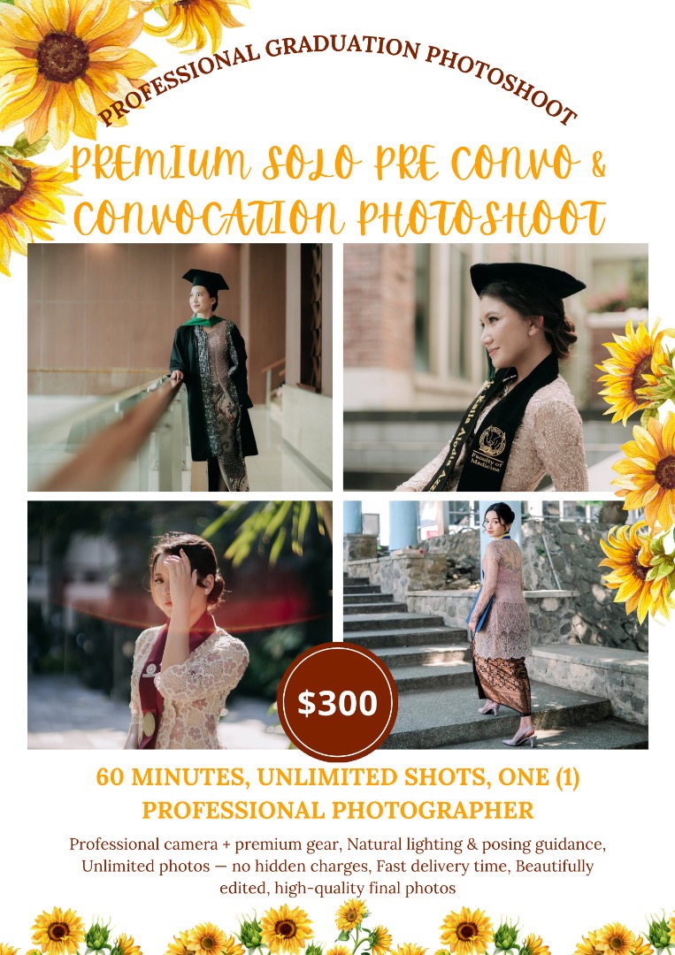 PREMIUM SOLO PRE CONVO & CONVOCATION PHOTOSHOOT MALAYSIA, Services ...