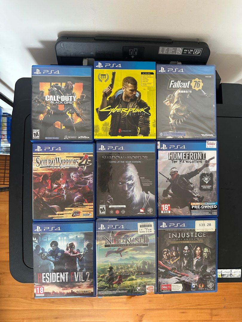 PS4 game Call of duty black ops 4 / Cyberpunk / Fallout 76 / Samurai ...