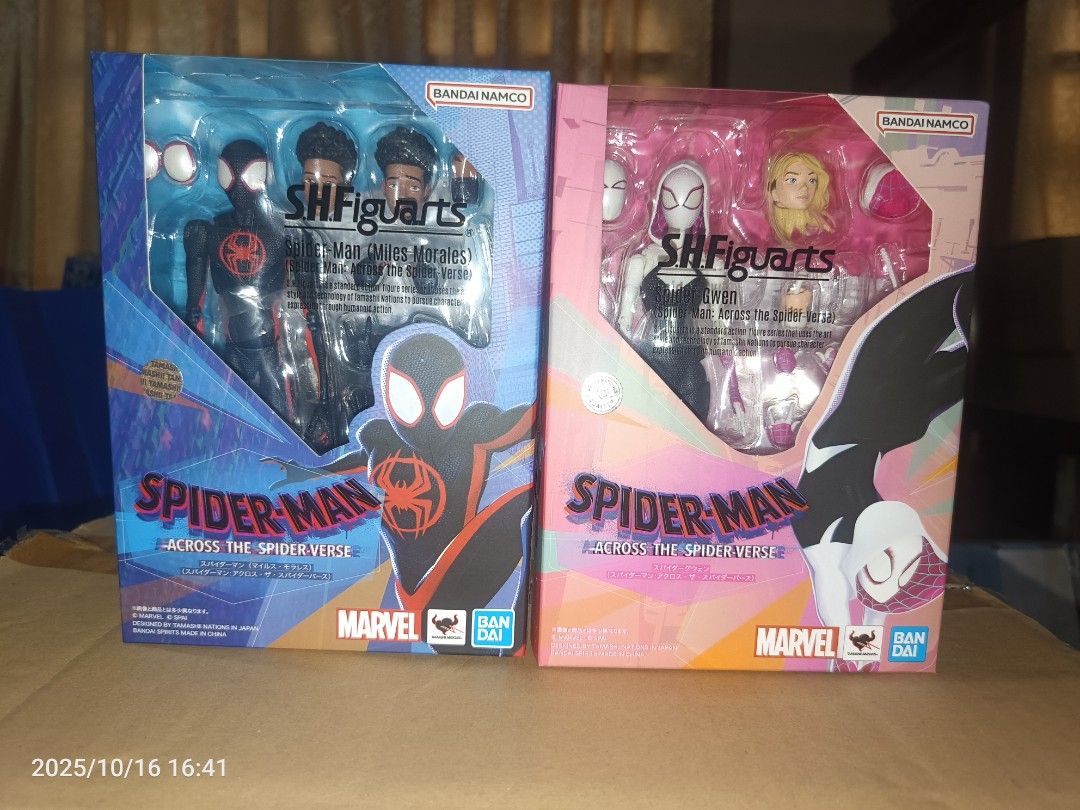 SH Figuarts Spider-Man Across the Spider-Verse set, Hobbies & Toys ...
