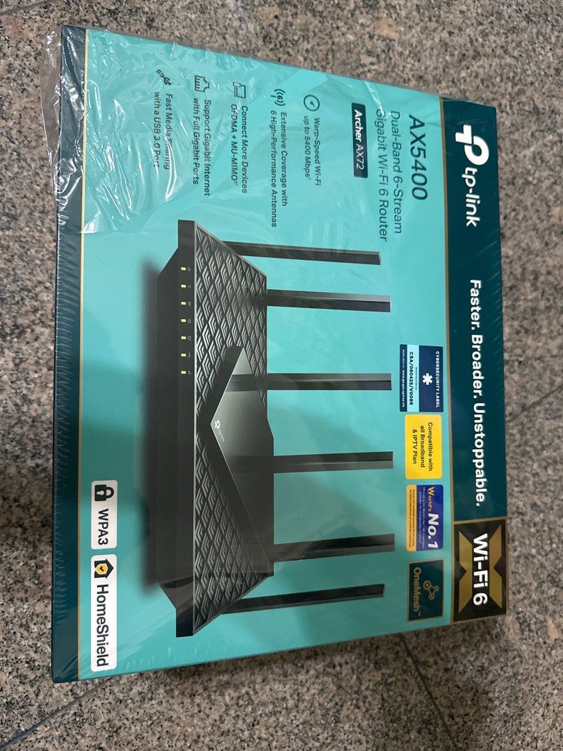 TP-Link AX5400 Dual-Band Gigabit Wi-Fi 6 Router, Computers & Tech ...