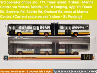 ⚠️ [Last one, no restock] 1:110 scale Singapore Bendy Bus model ...