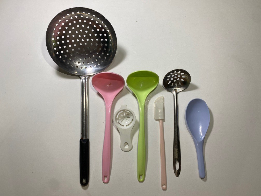 [1 Paket] Alat Dapur Saringan Jumbo 18 cm, Centong Adonan Kue, Saringan ...